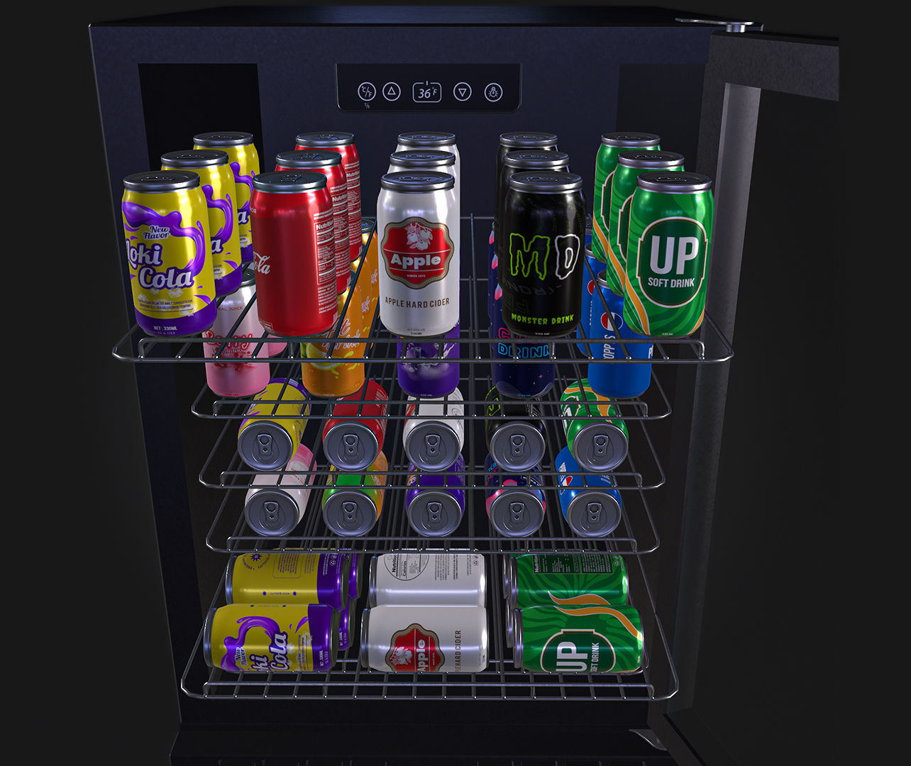 3D model Beverage Fridge V2 VR / AR / low-poly | CGTrader