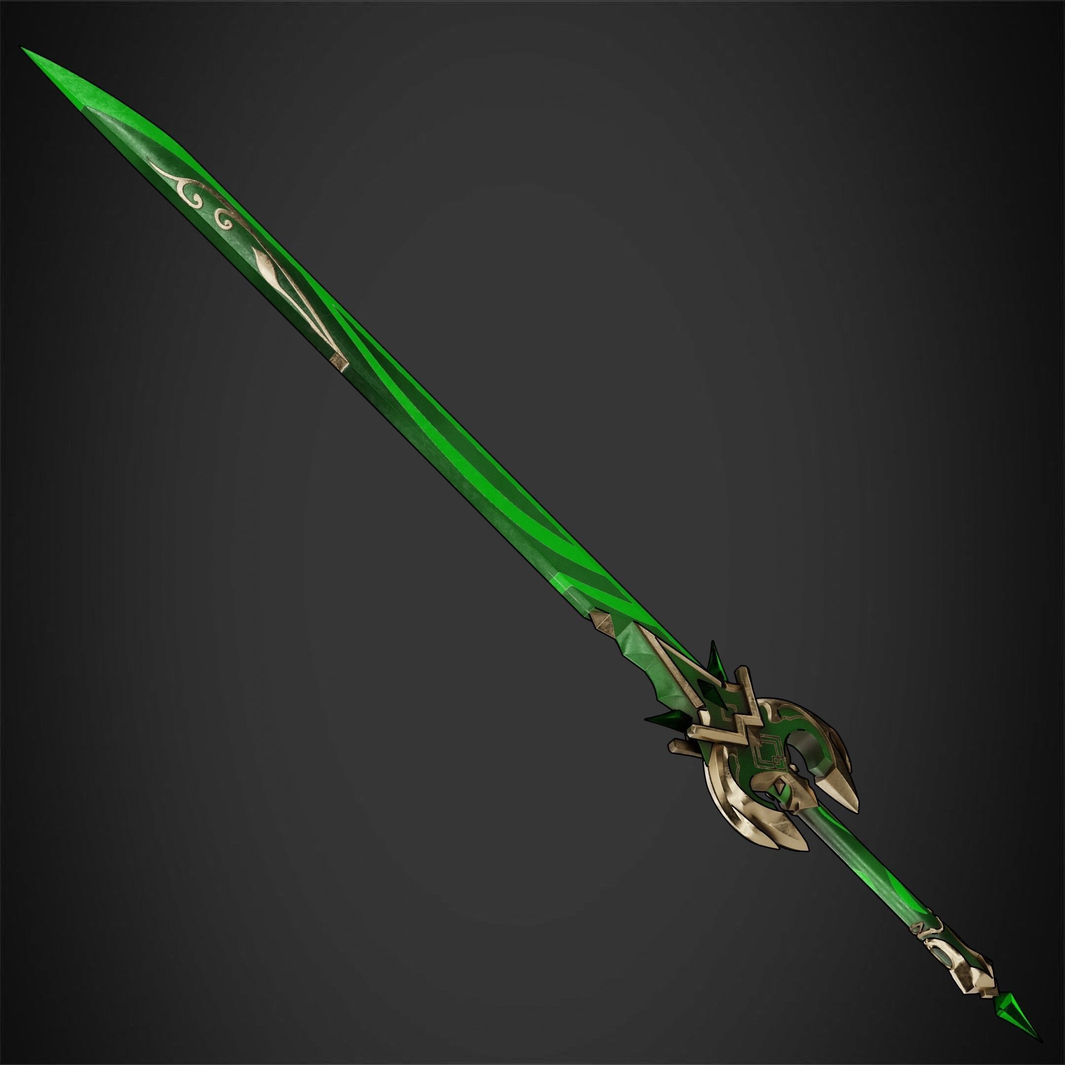 Genshin Impact Primordial Jade Cutter Sword for Cosplay 3D model 3D ...