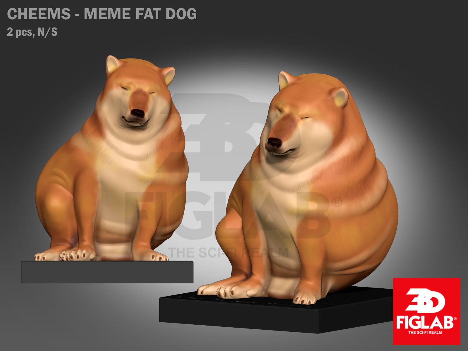 CHEEMS FAT DOG MEME 3D model | CGTrader