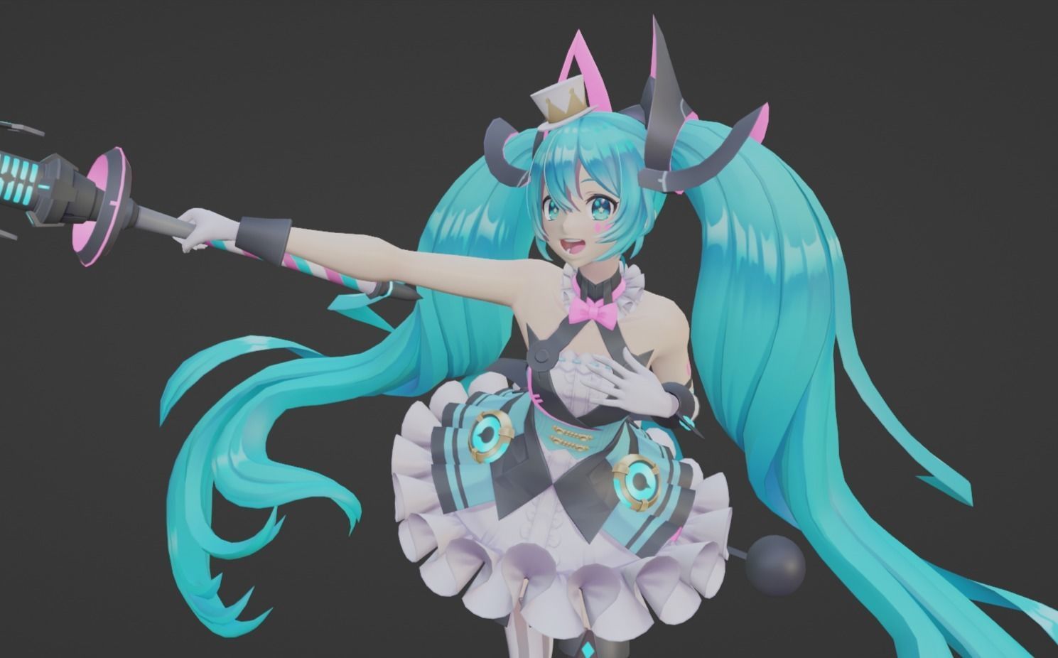 Anime Character - Circus Miku 3D model | CGTrader