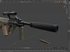 3D model Steyr Aug Assault Rifle with Silencer VR / AR / low-poly ...