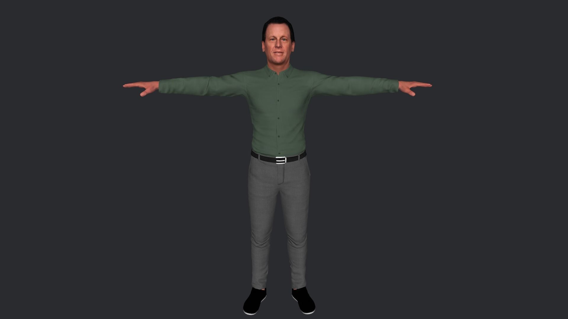 Lance Armstrong Hyper Realistic Full Body Rigged Character 3D model ...