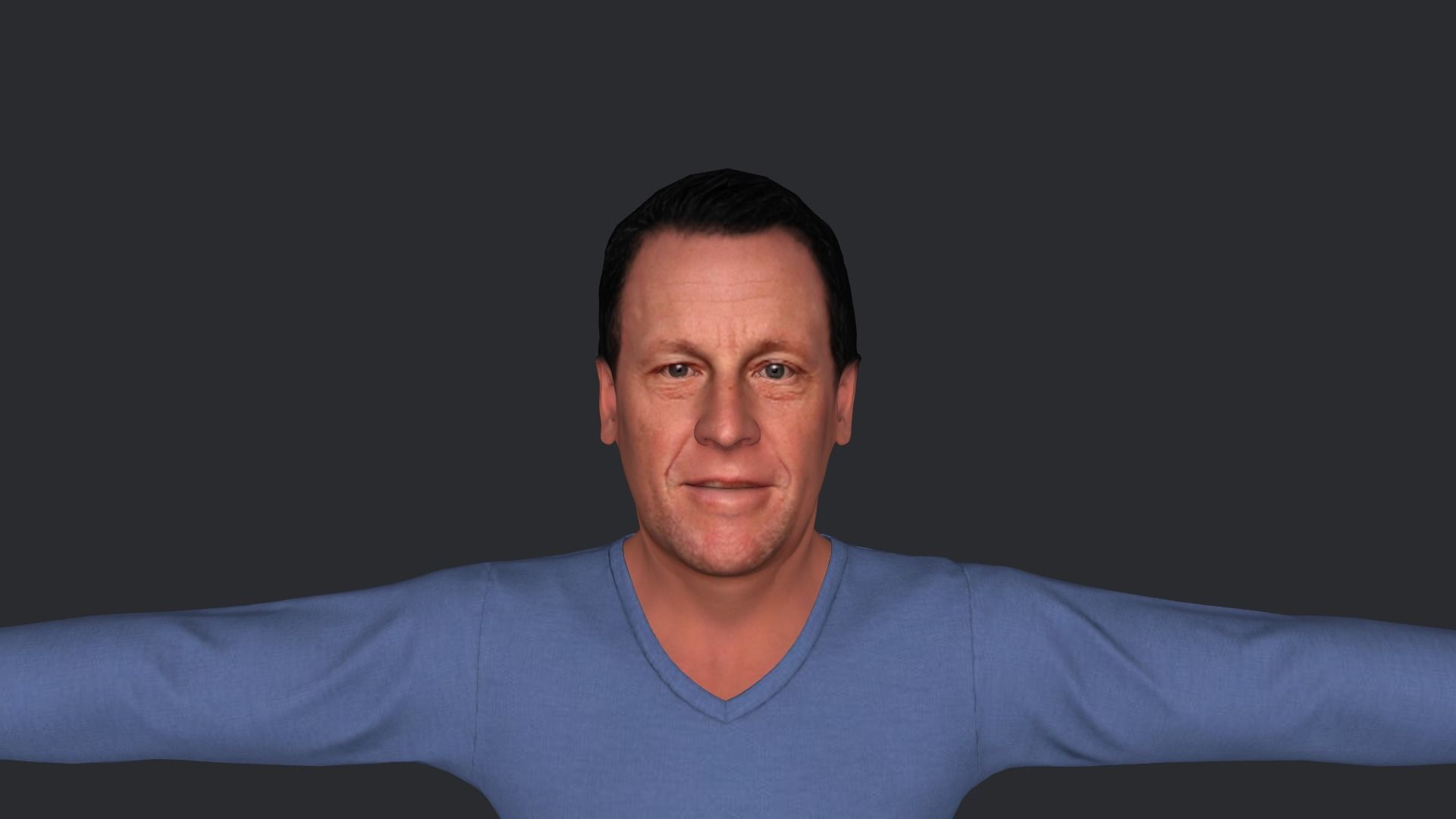 Lance Armstrong Hyper Realistic Full Body Rigged Character 3D model ...