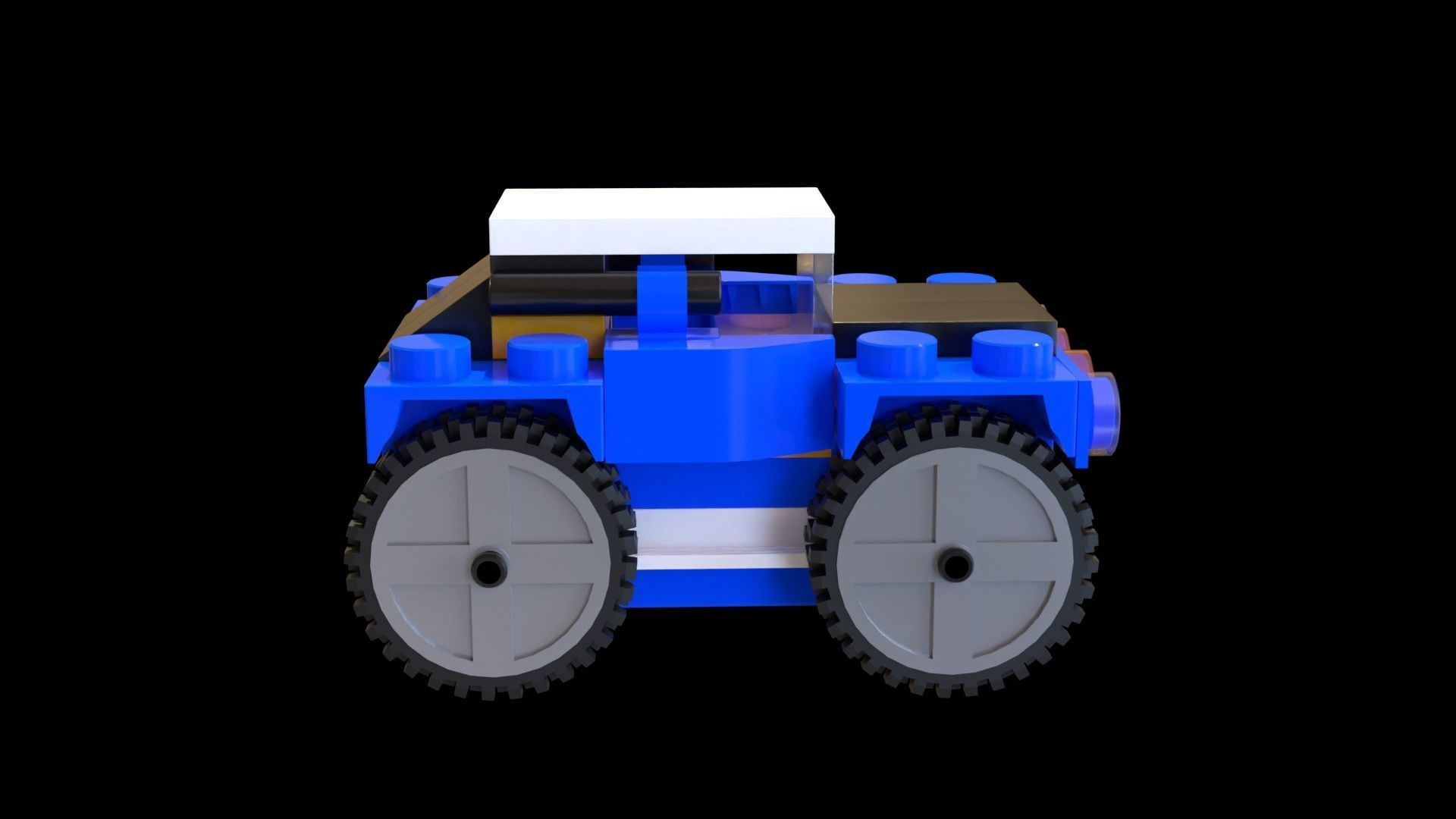 Lego car with assembling animation free VR / AR / low-poly 3D model ...