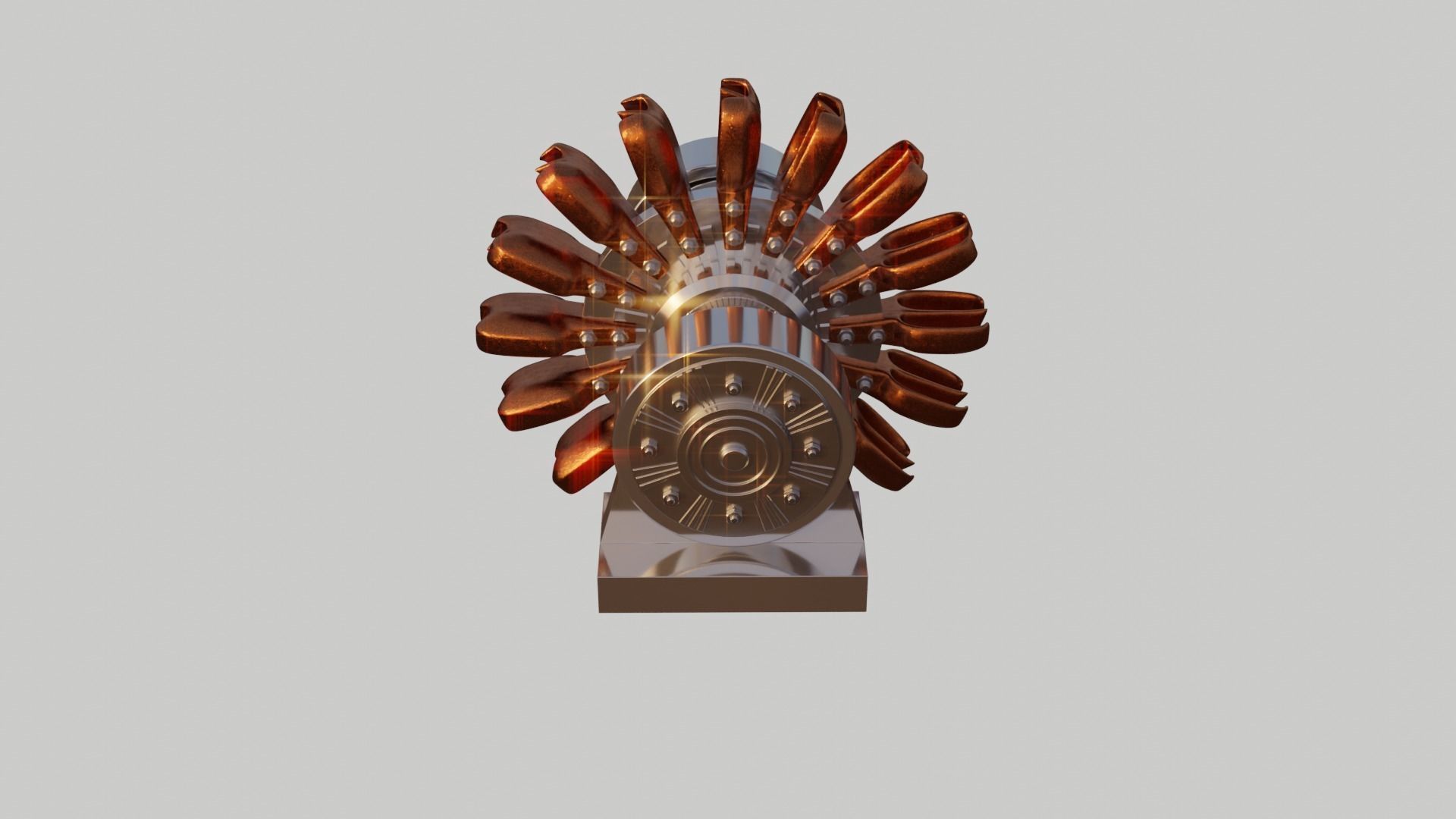 Pelton wheel turbine HD HIGH POLY 3D model | CGTrader