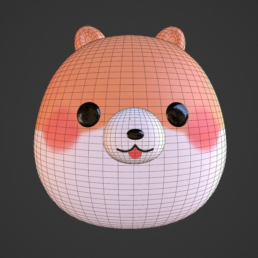 3D model Pomeranian Boo Cute Plush Toy 3D Low-Poly Model VR / AR / low ...