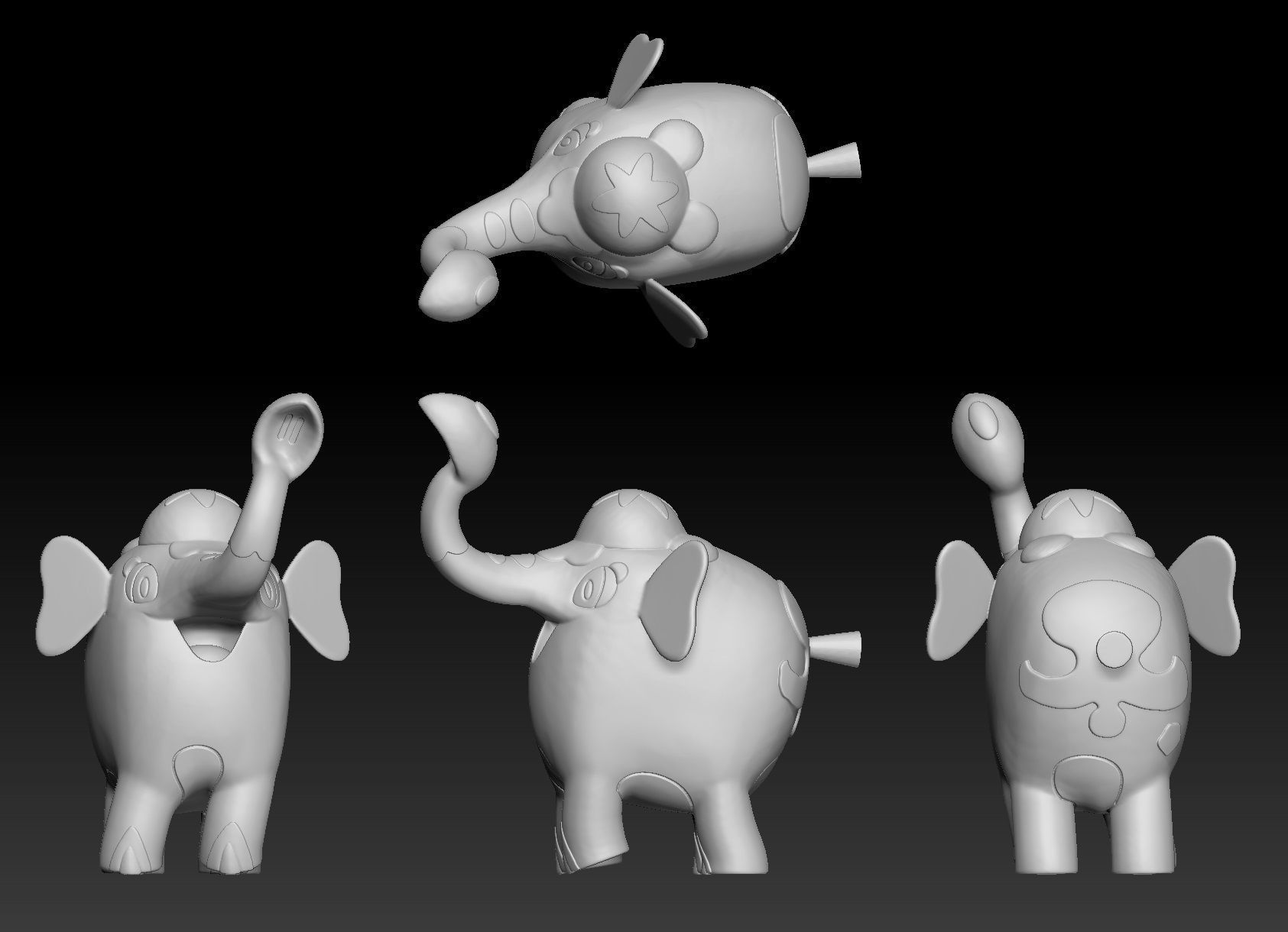 Pokemon Cufant Copperajah 3D model 3D printable | CGTrader