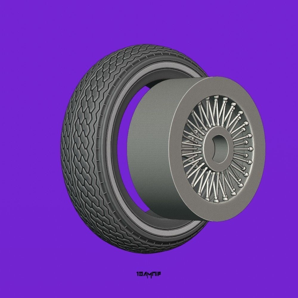 VINTAGE WHEEL 3D model 3D printable | CGTrader