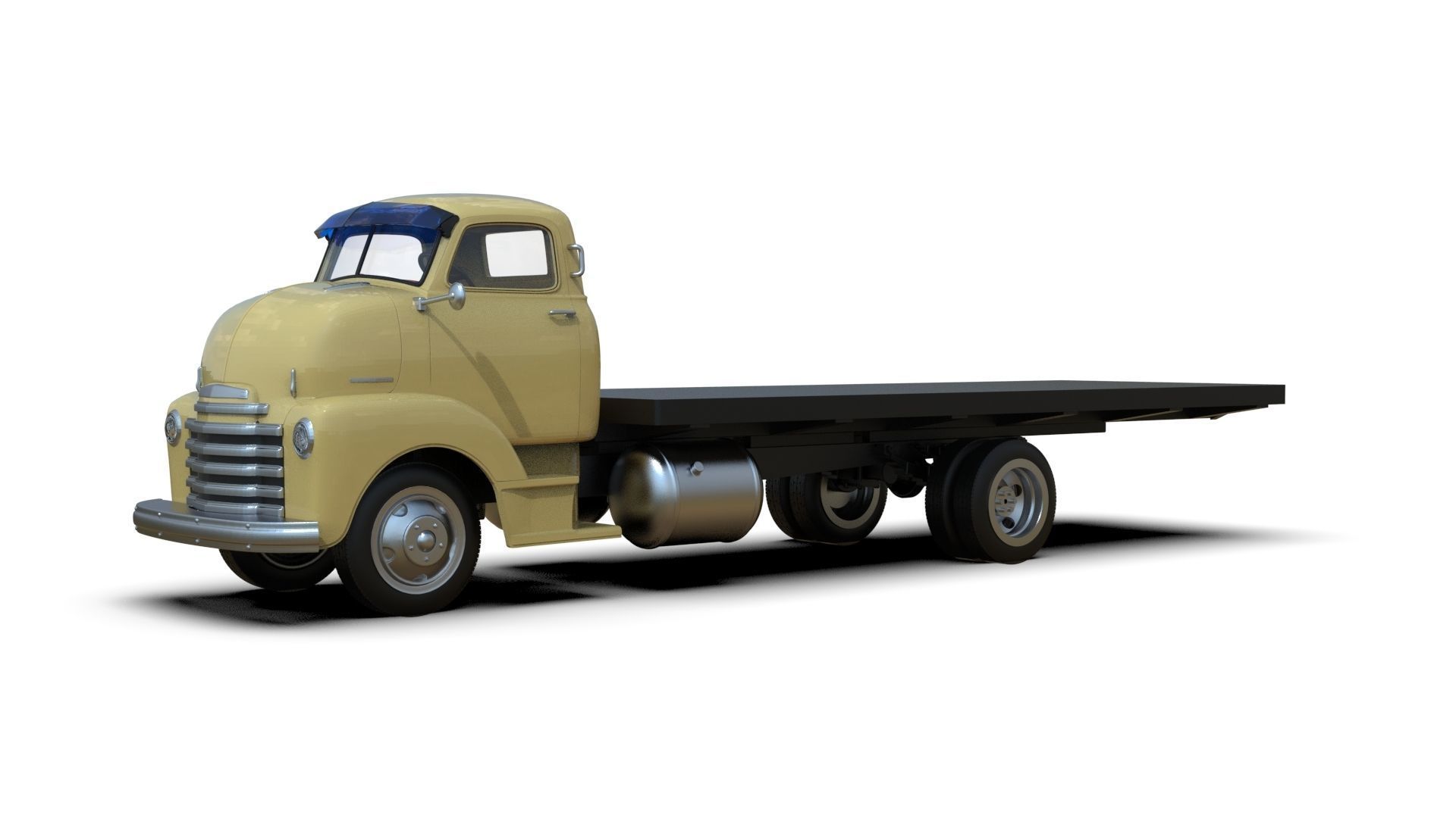 STL files Hauler Cab Over Engine longbed flatbed truck COE 3D model 3D ...