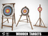 3D model Set of 3 Medieval Training Wooden Targets VR / AR / low-poly ...