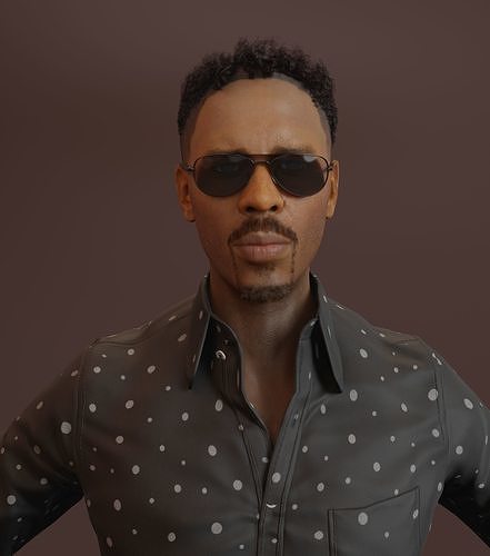 3D model Black Men VR / AR / low-poly | CGTrader