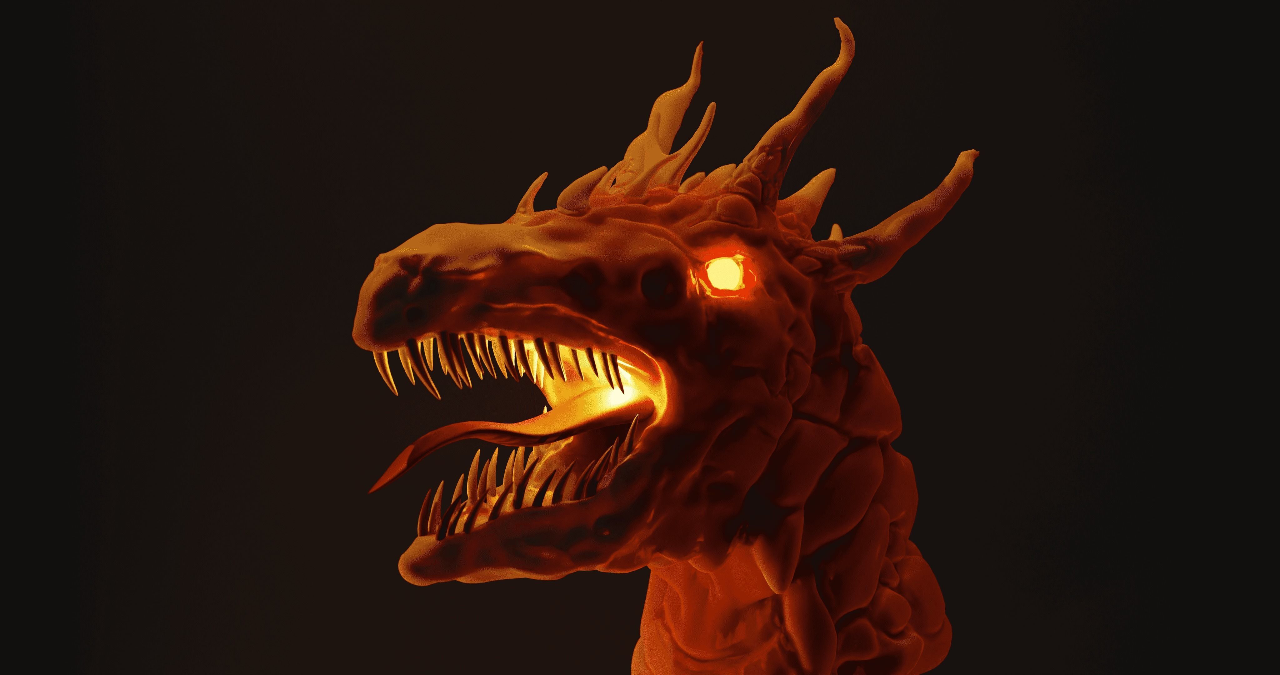 The Mighty Dragon Head 3D model | CGTrader
