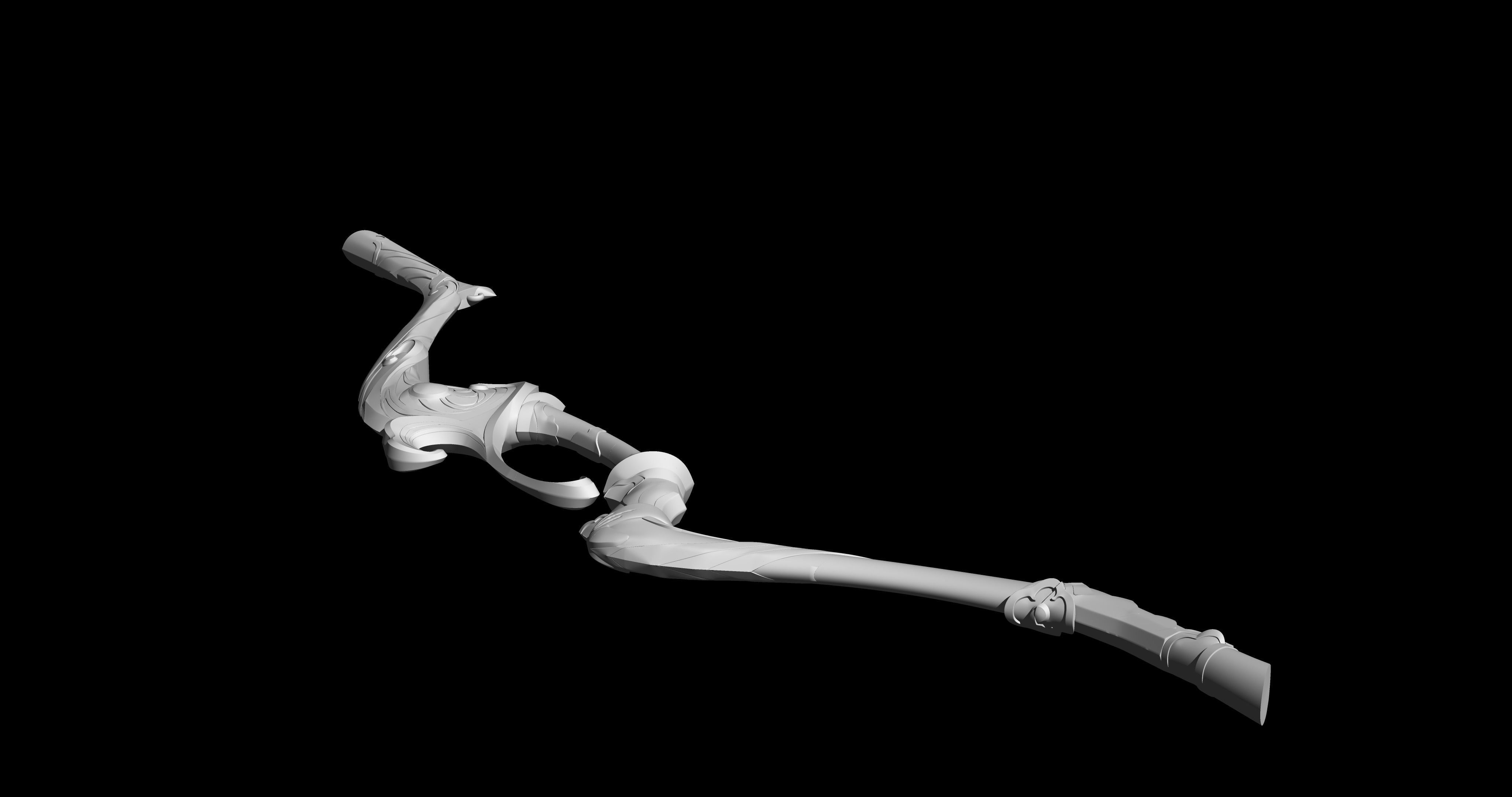 genshin impact bow Mouuns Moon 3D model 3D printable | CGTrader