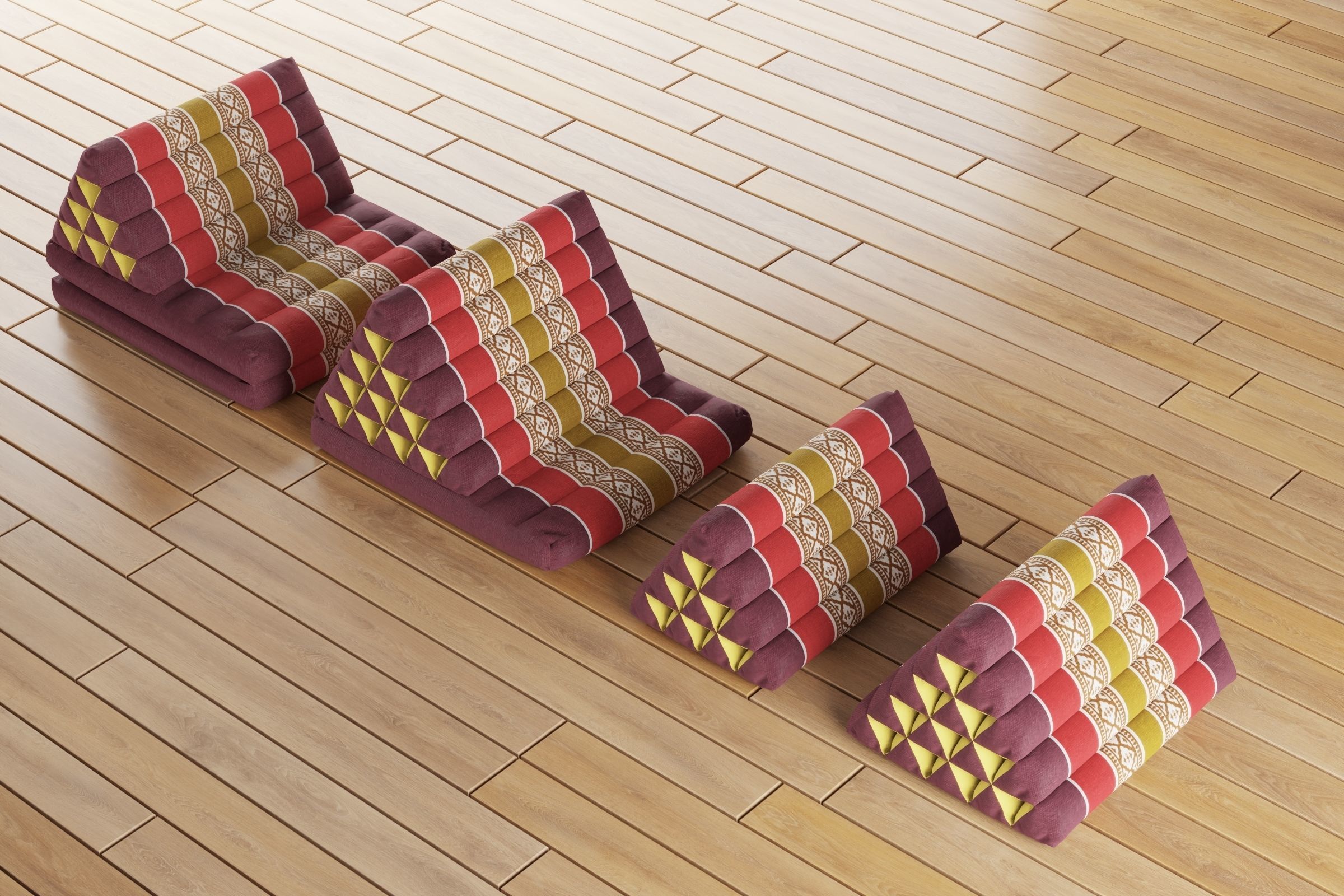 Thai triangle pillow 3D model | CGTrader