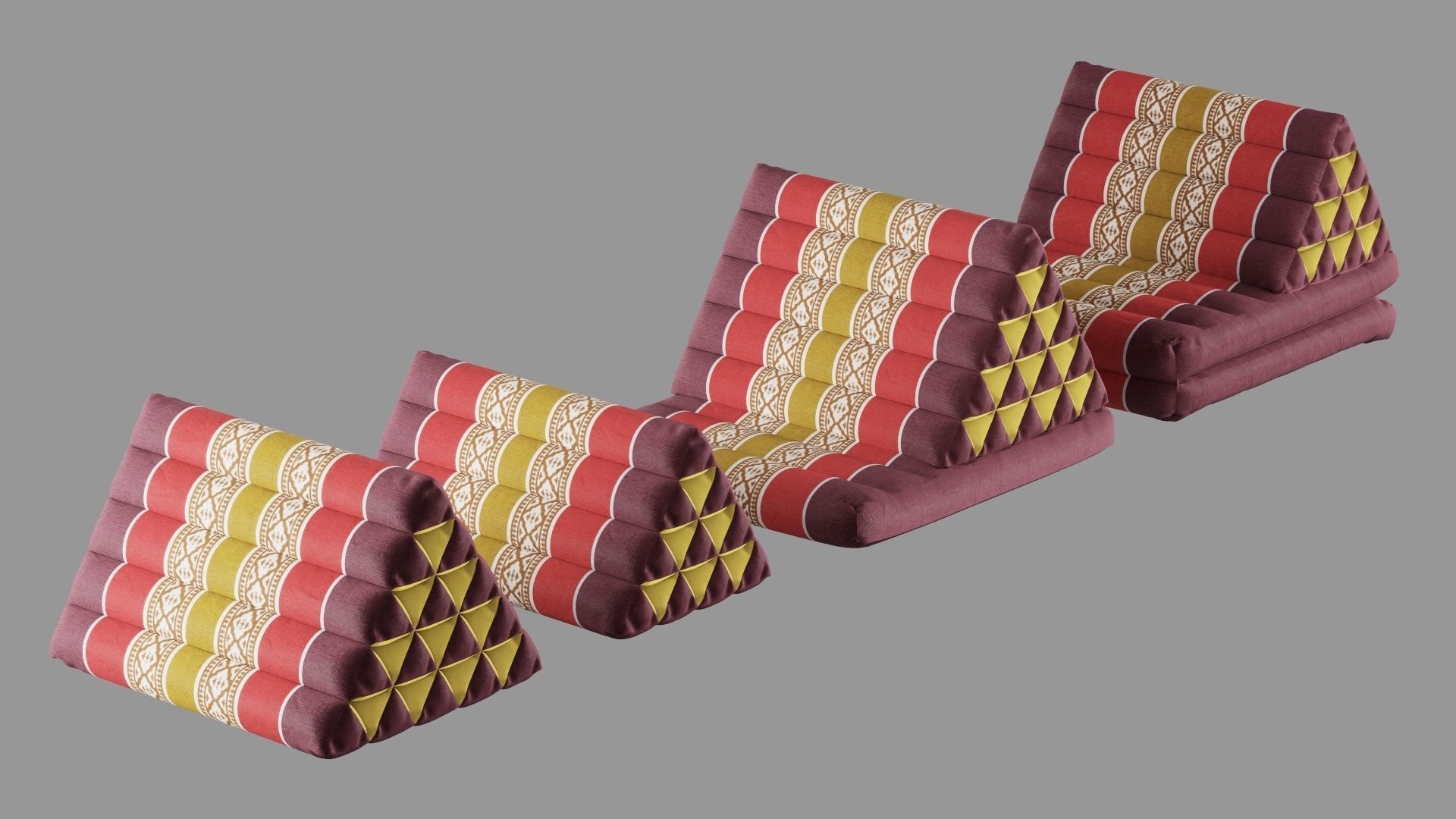 Thai triangle pillow 3D model | CGTrader