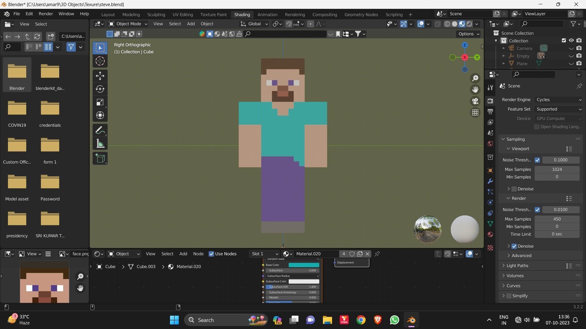minecraft steve free VR / AR / low-poly 3D model | CGTrader