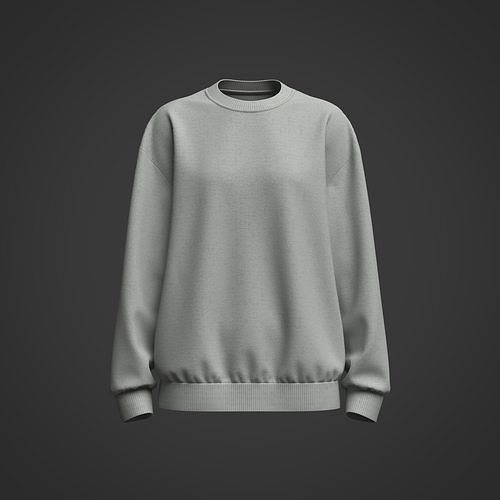 Womens Oversized Sweatshirt 3d Model 3D model | CGTrader