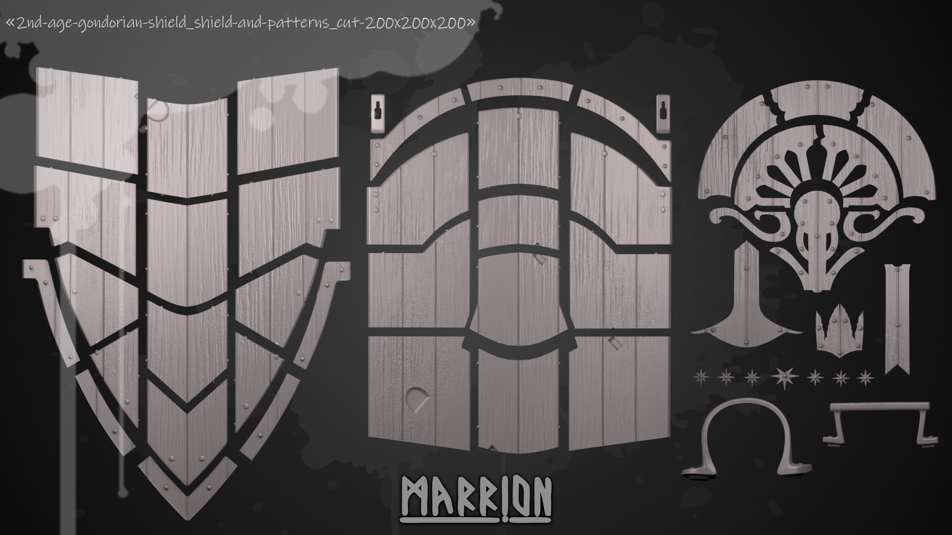 2nd age Gondorian shield 3D model 3D printable | CGTrader