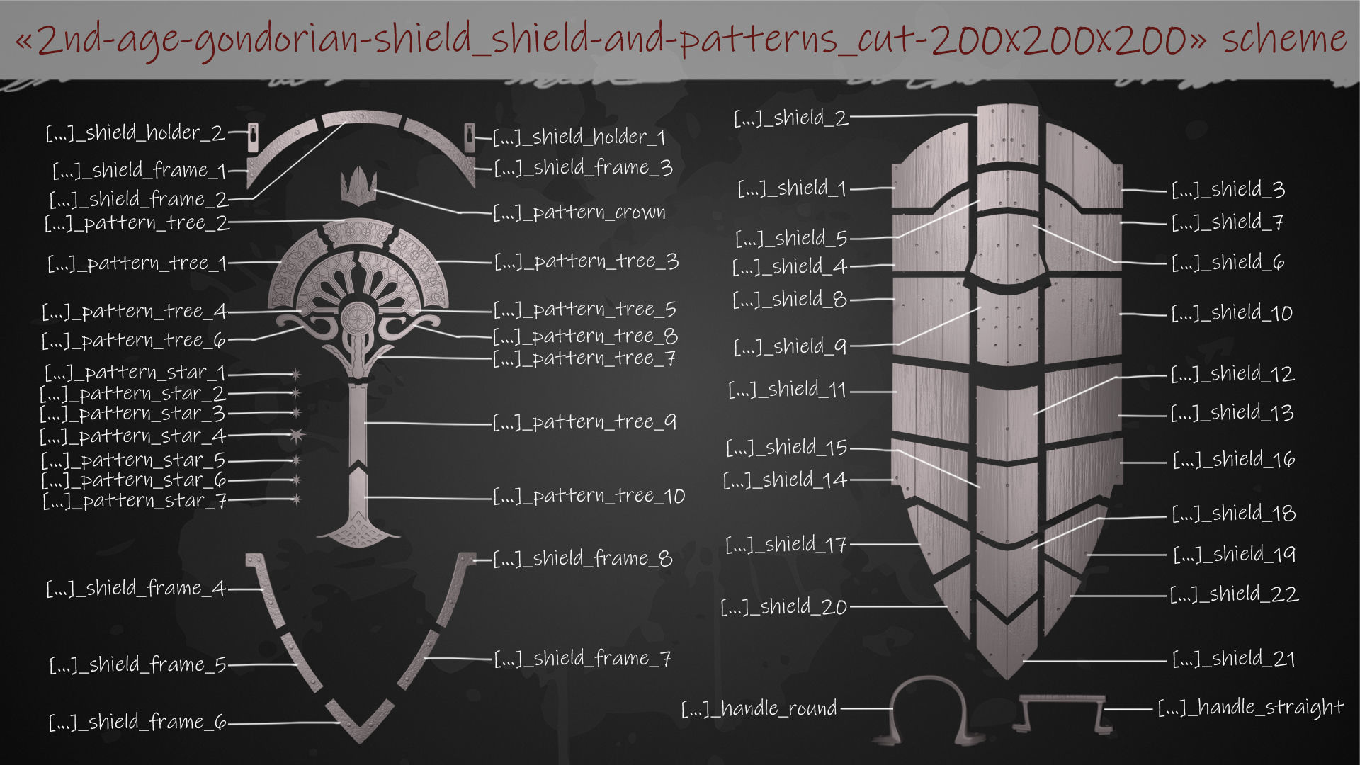 2nd age Gondorian shield 3D model 3D printable | CGTrader