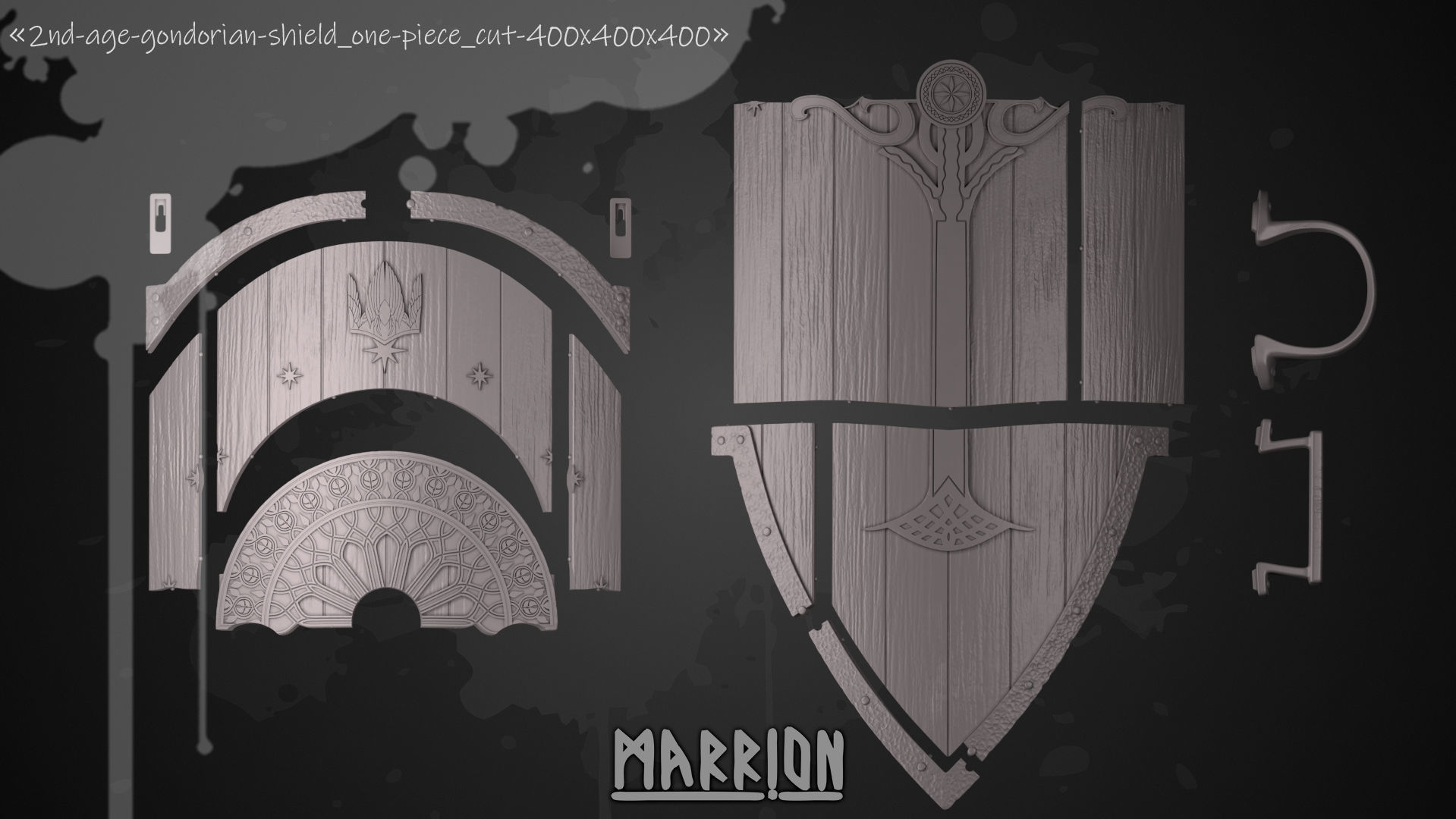 2nd age Gondorian shield 3D model 3D printable | CGTrader