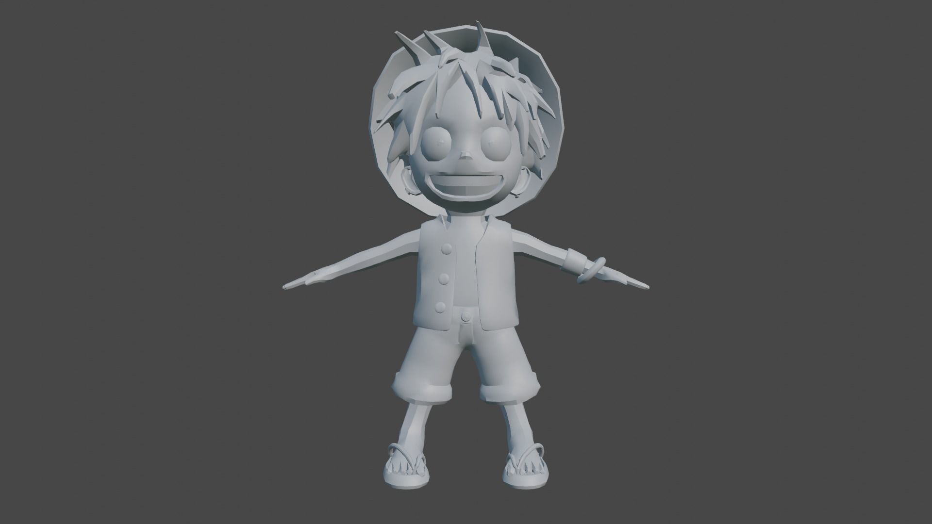 One Piece Luffy 3D model animated rigged | CGTrader