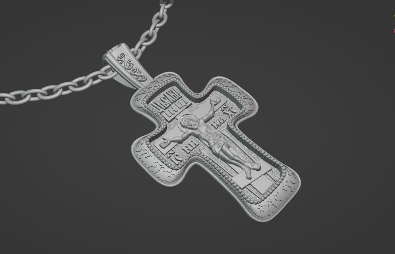 Cross Necklace Design 3D model 3D printable | CGTrader