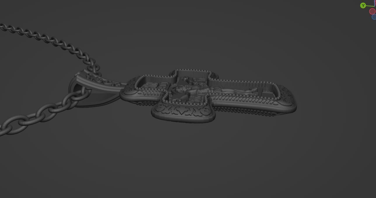 Cross Necklace Design 3D model 3D printable | CGTrader