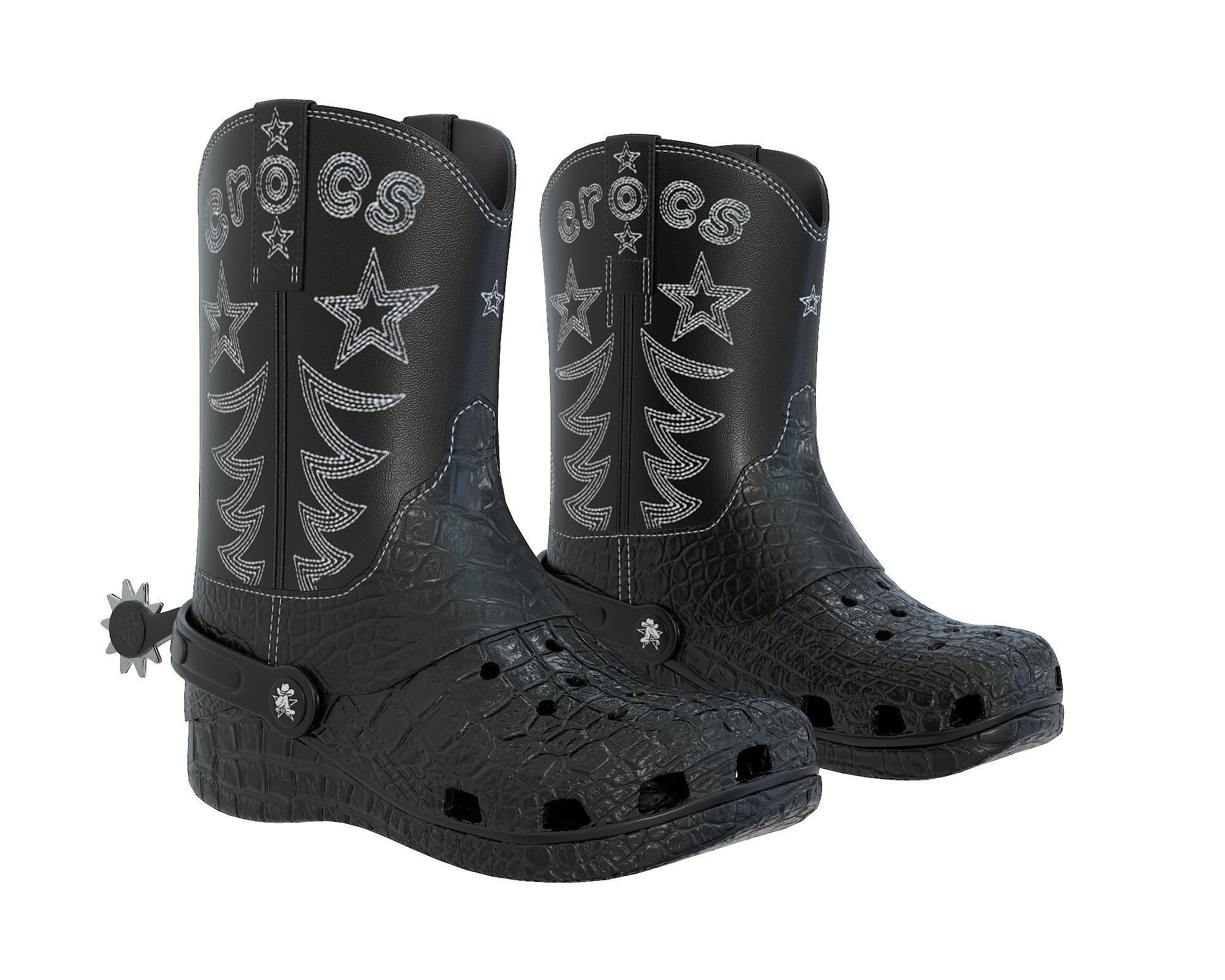 3D model Crocs Classic Cowboy Boots VR / AR / low-poly | CGTrader