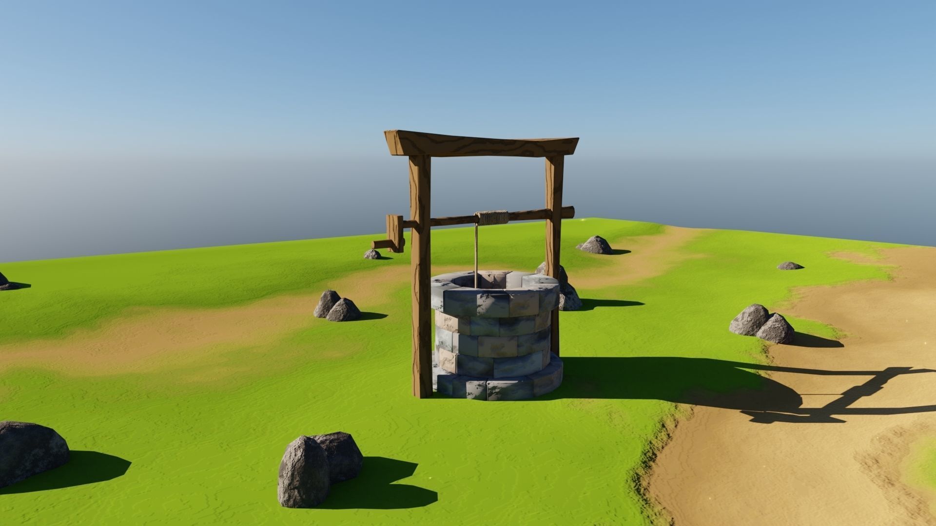 low poly Well free 3D model | CGTrader