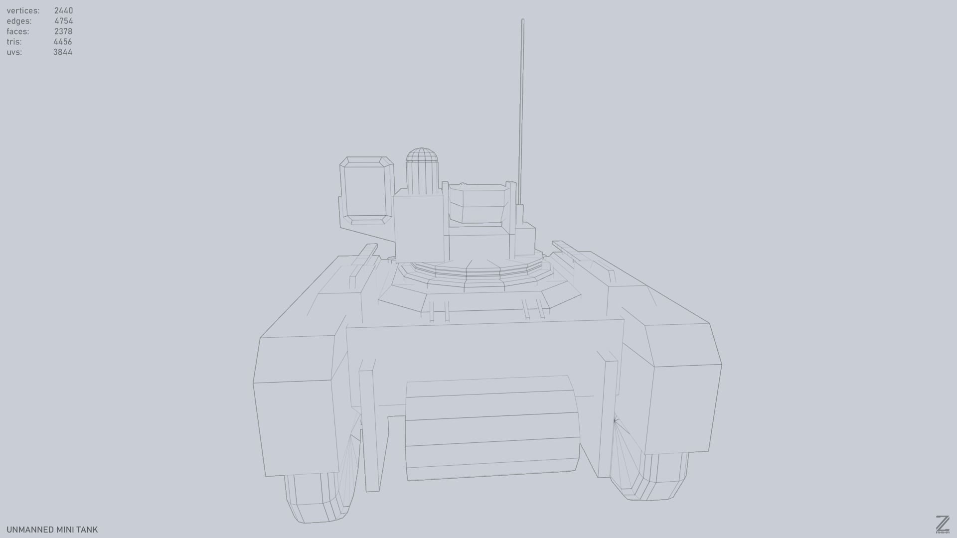 3D model Unmanned Mini Tank VR / AR / low-poly | CGTrader