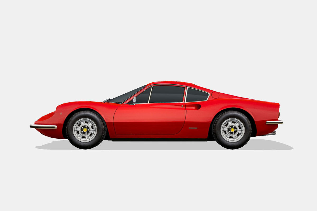 3D model Ferrari Dino 246 GT 1969 VR / AR / low-poly | CGTrader