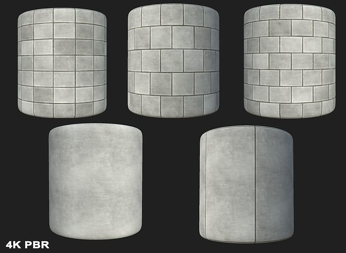 Texture Pavement set Seamless VR / AR / low-poly | CGTrader