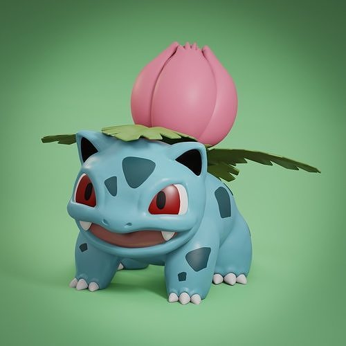 002 Ivysaur 3D model | CGTrader