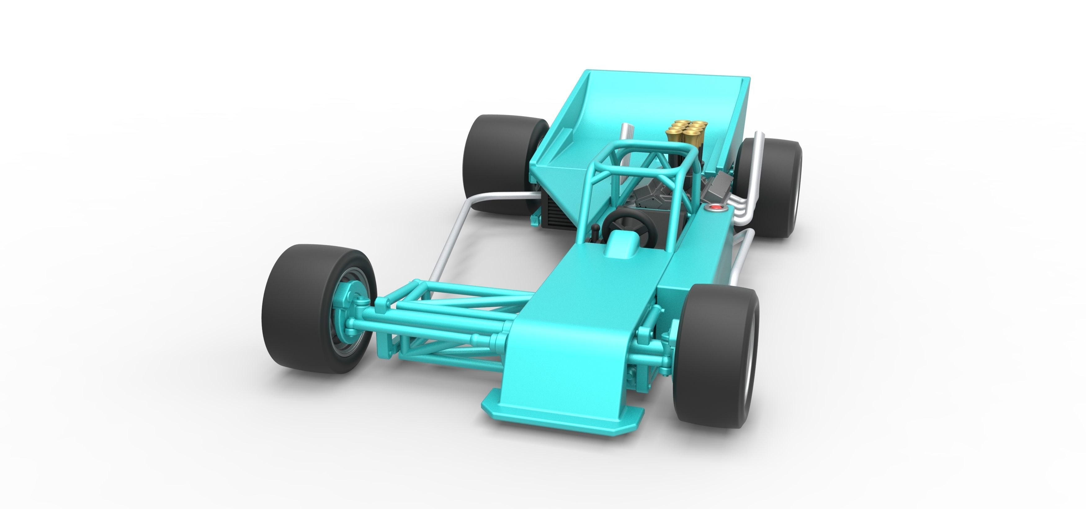 Supermodified rear engine race car Version 2 Scale 1 to 25 3D model 3D ...