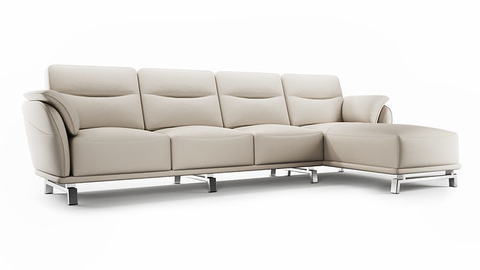 L-Shaped Sofa 3D model | CGTrader