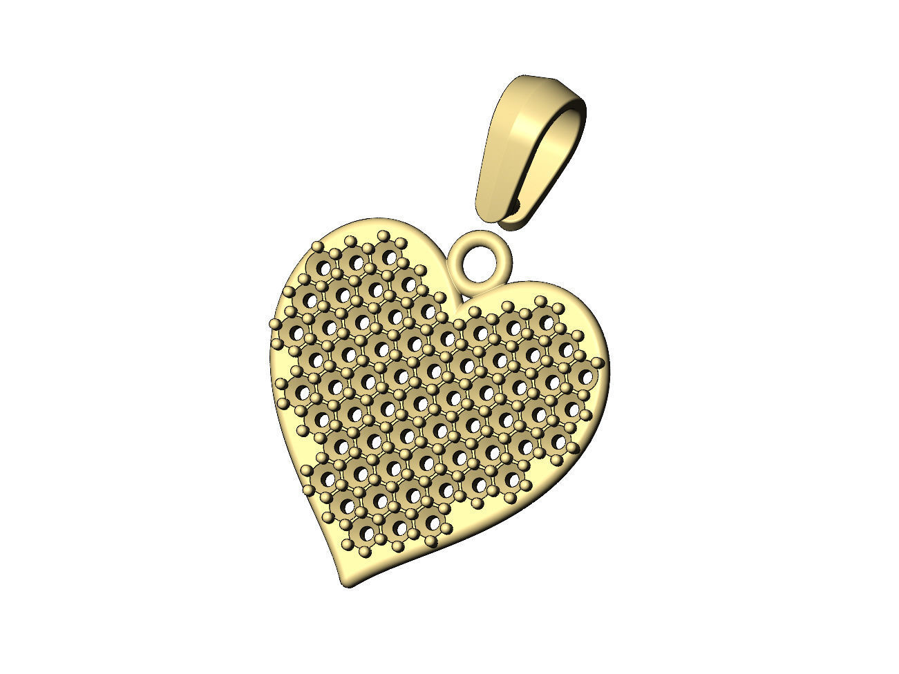 Diamond heart pendant and charm 3D model 3D printable | CGTrader