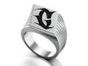 Signet ring with letter C 3D model 3D printable | CGTrader