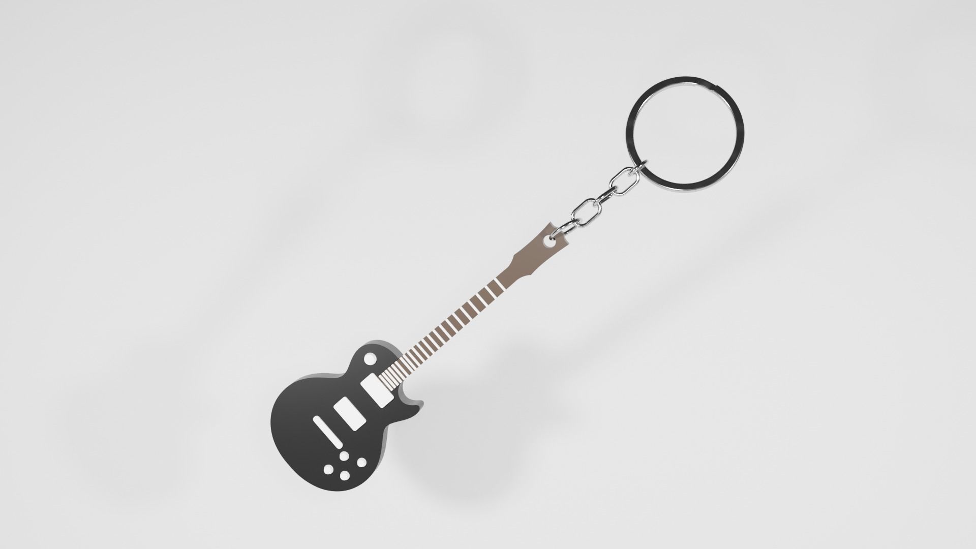Guitar Keychain GIBSON LES PAUL 3D model 3D printable | CGTrader
