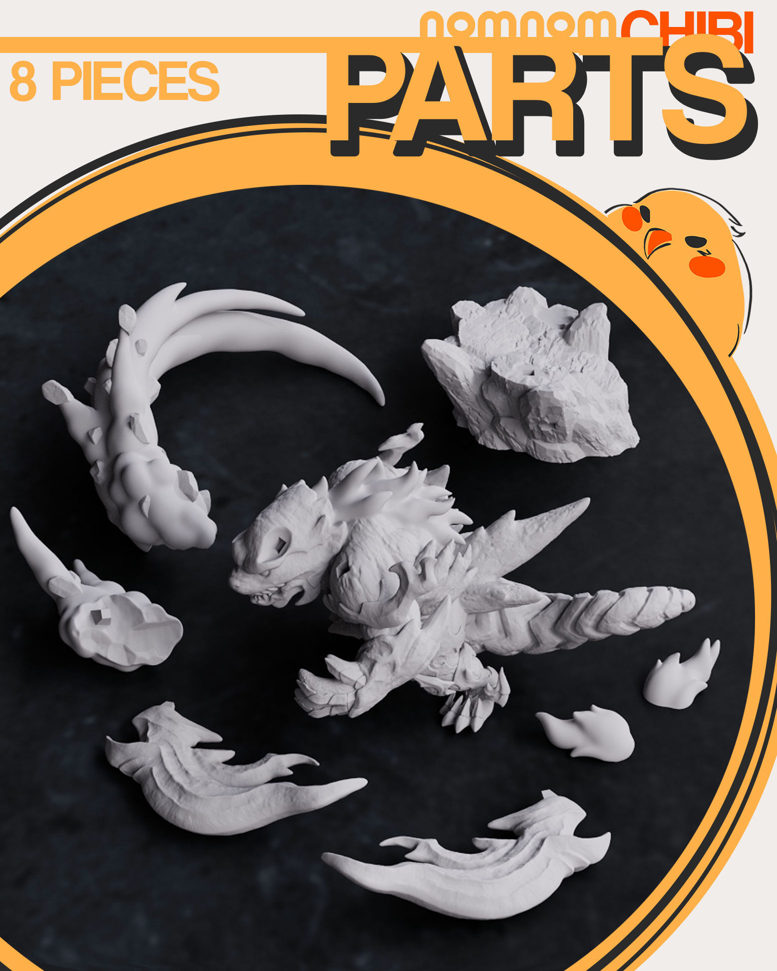 Chibi Ifrit from Final Fantasy XVI 3D model 3D printable | CGTrader