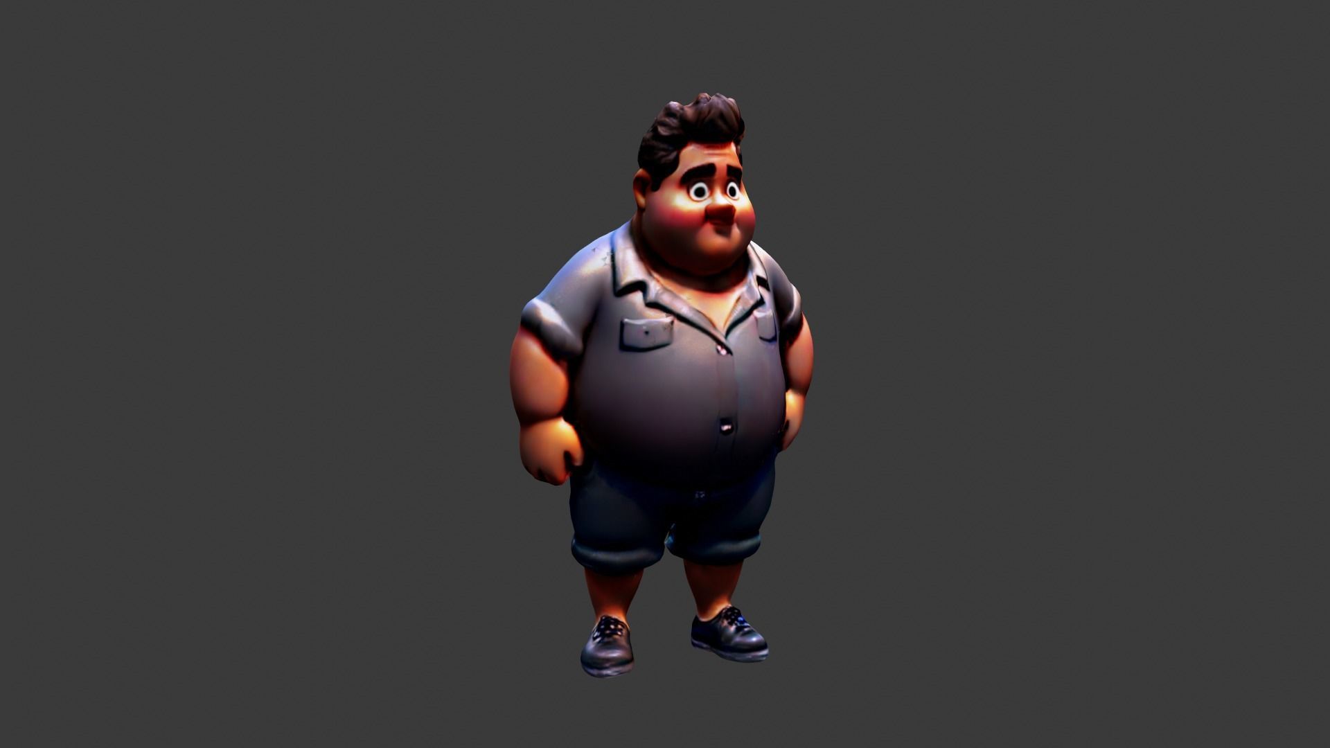 3D model Cartoon Fat Boy VR / AR / low-poly | CGTrader