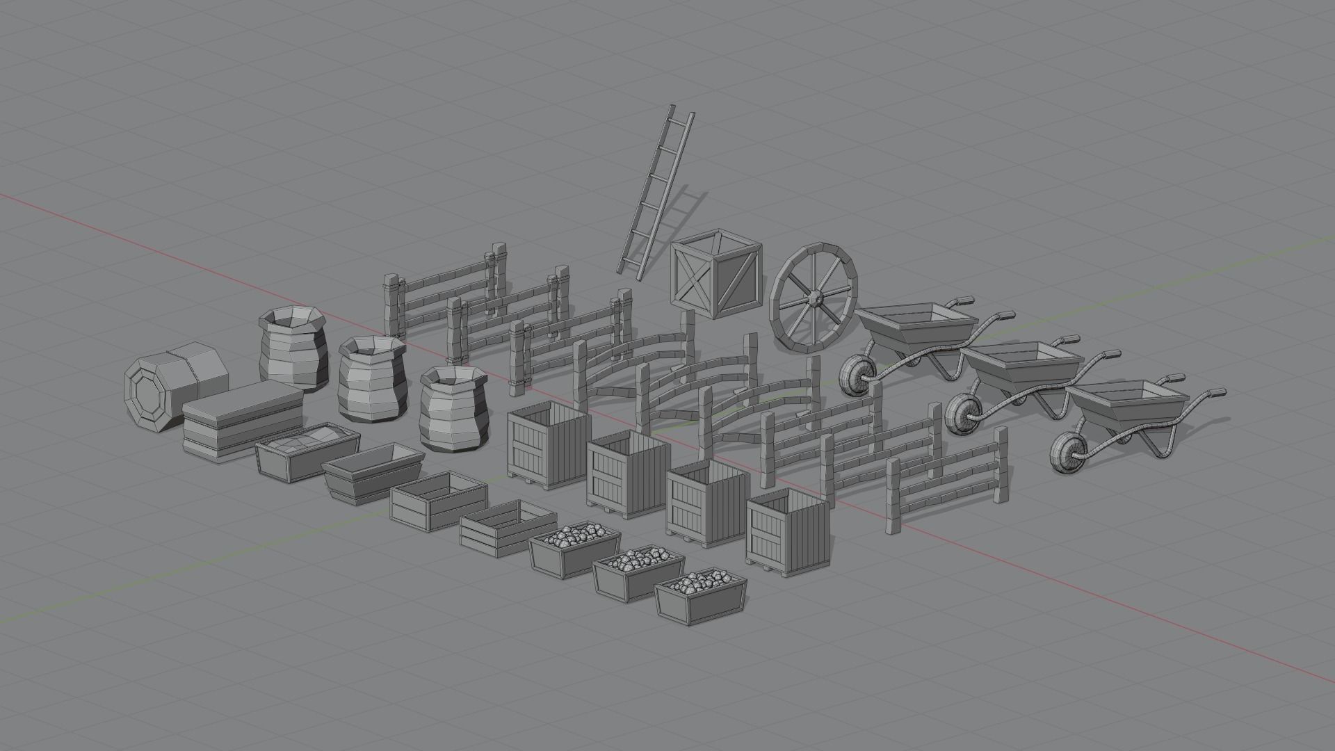 3D model Low Poly Village Pack - Part 2 VR / AR / low-poly | CGTrader