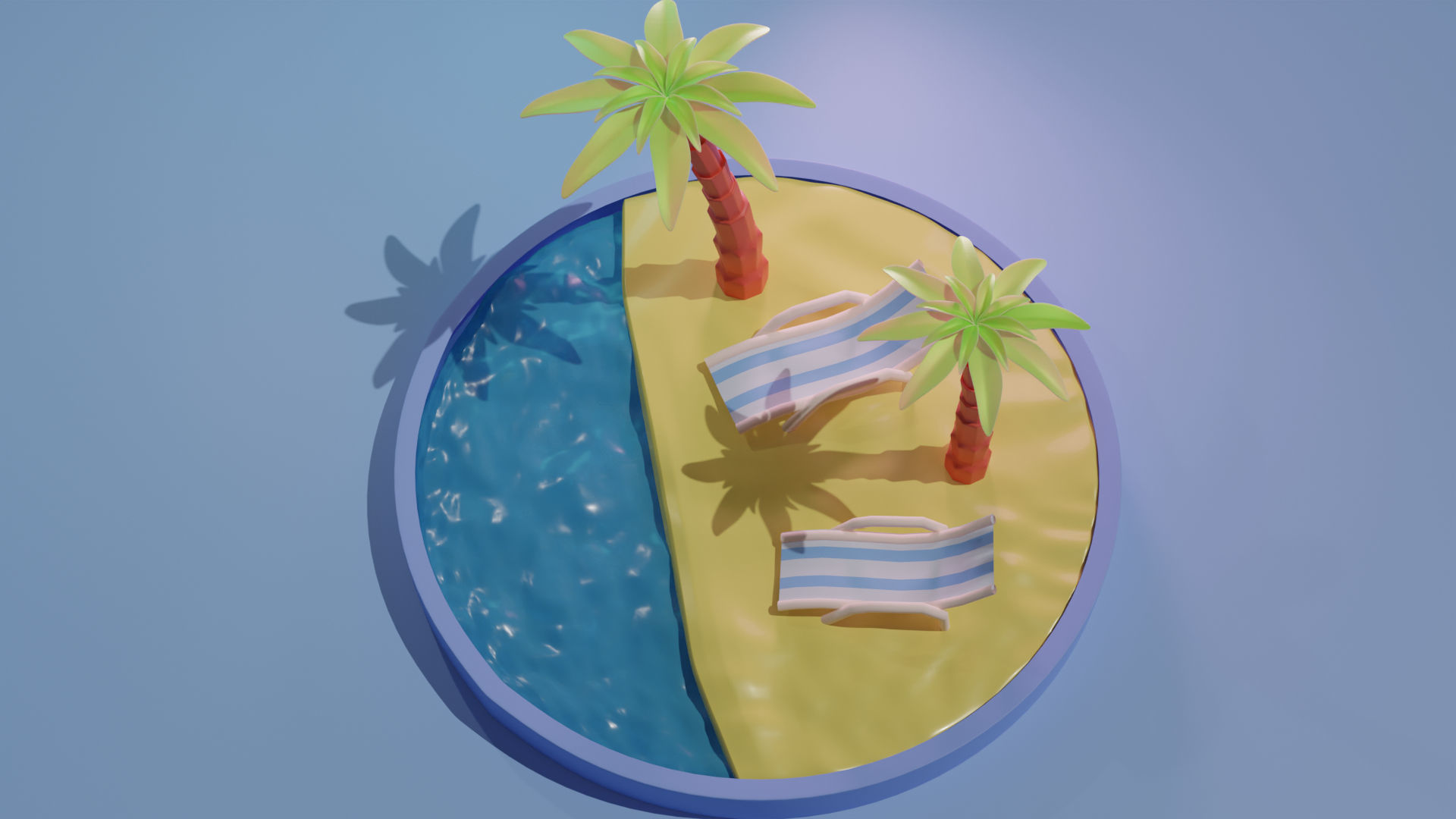 Mini-Island 3D model animated | CGTrader