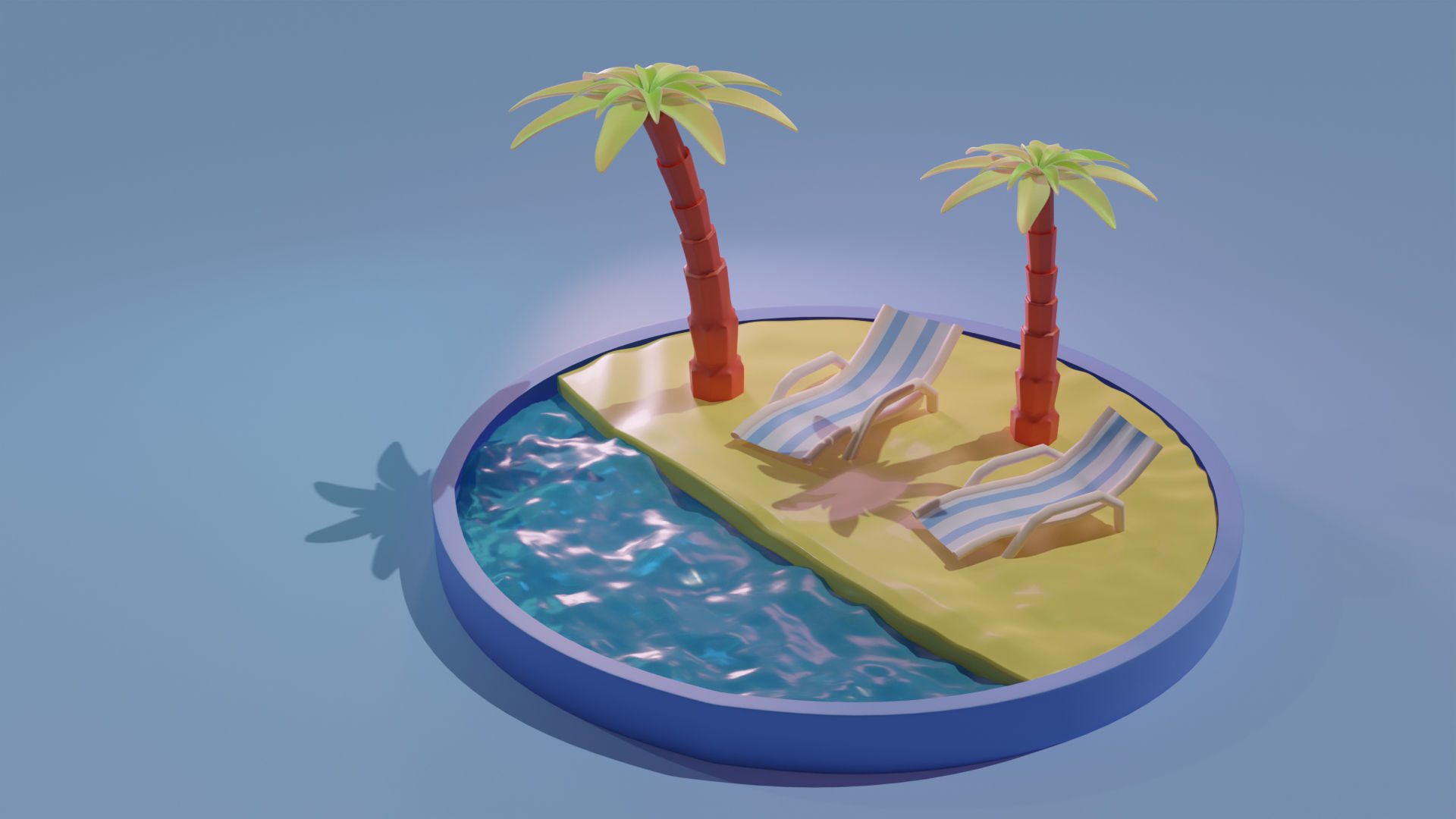 Mini-Island 3D model animated | CGTrader
