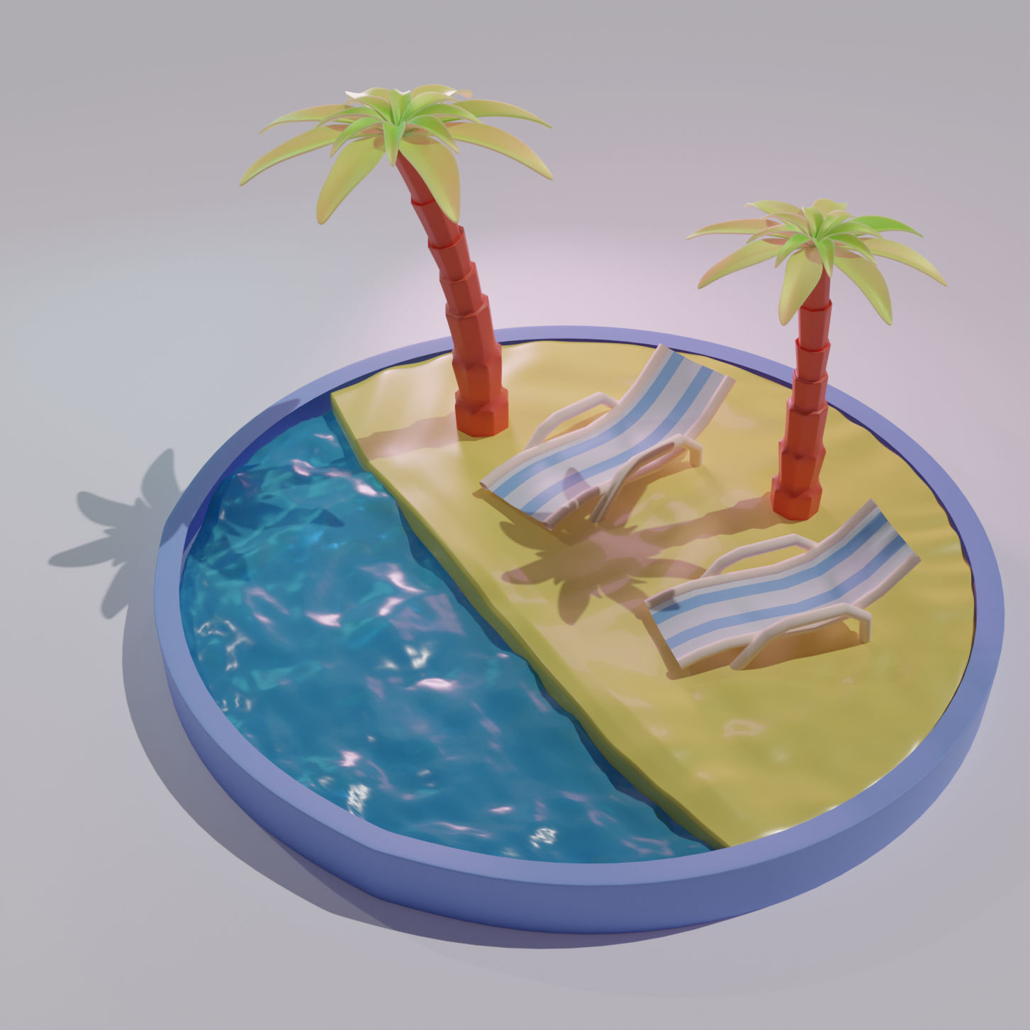 Mini-Island 3D model animated | CGTrader