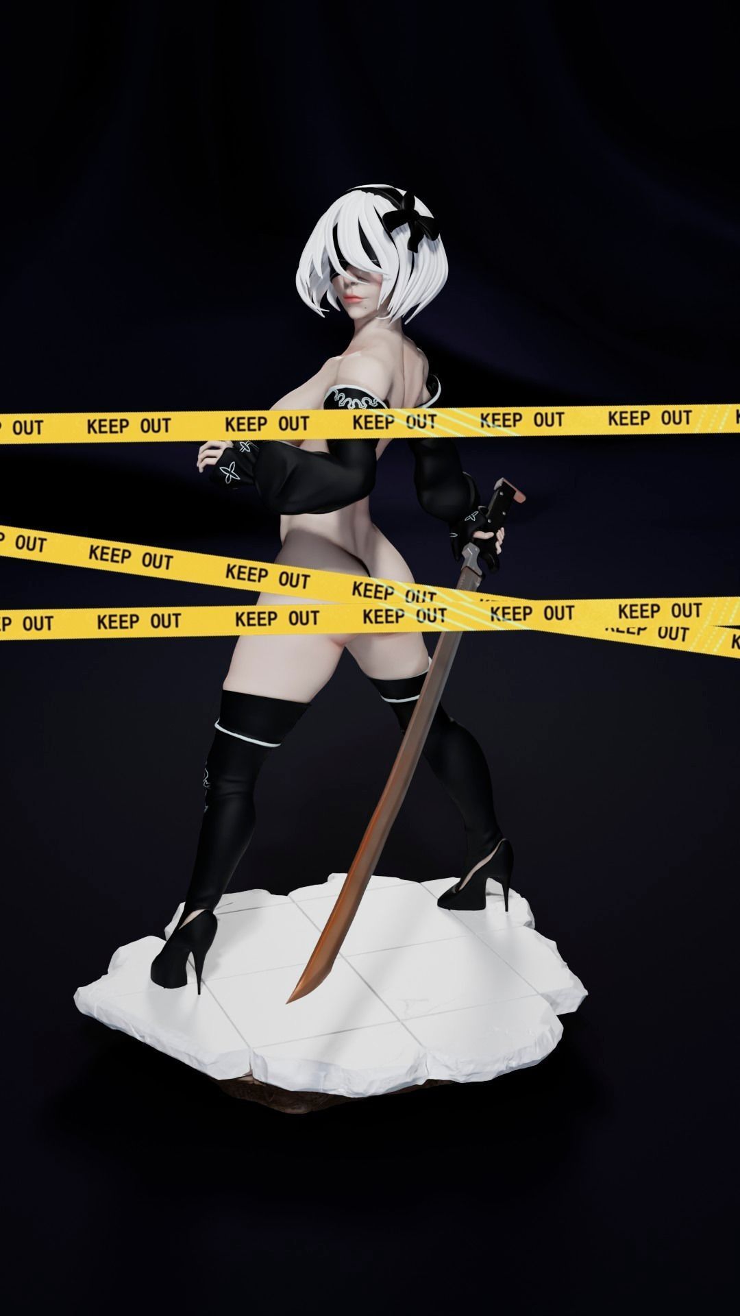 2B - Divergent Battler NSFW 3D model 3D printable | CGTrader