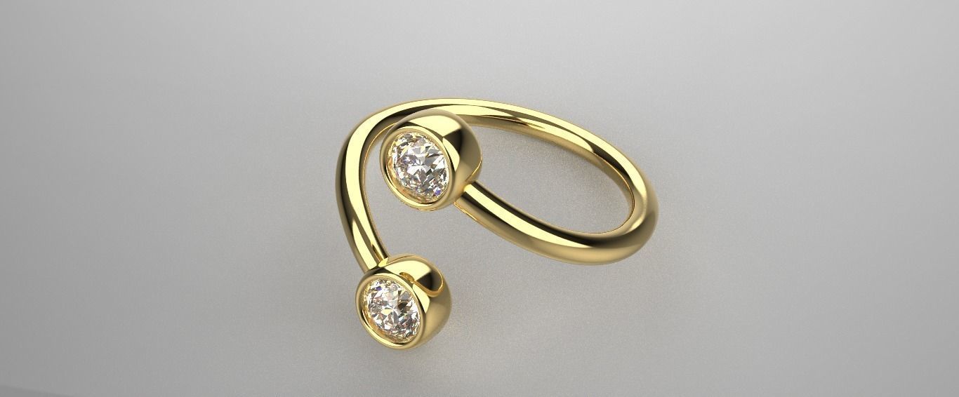 Disconnected Bezel Ring 3D model 3D printable | CGTrader