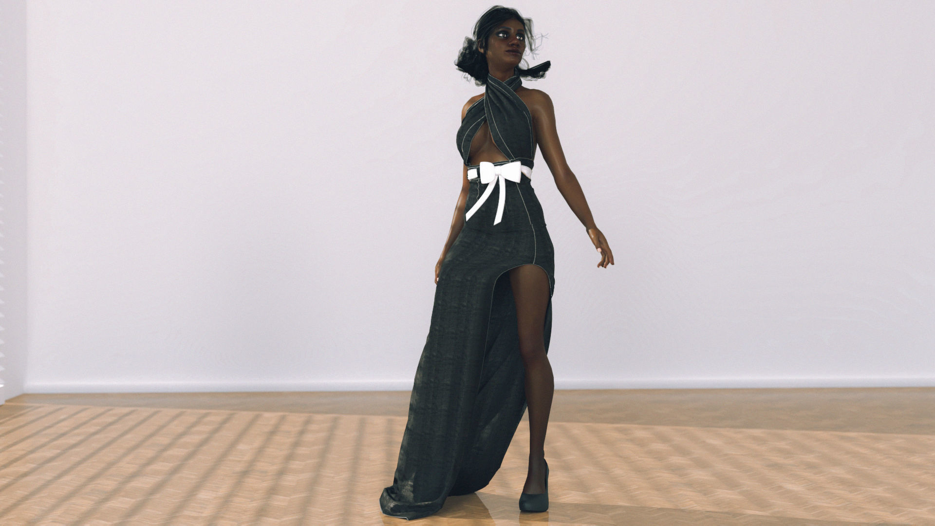 Women Dress 3D model animated rigged | CGTrader