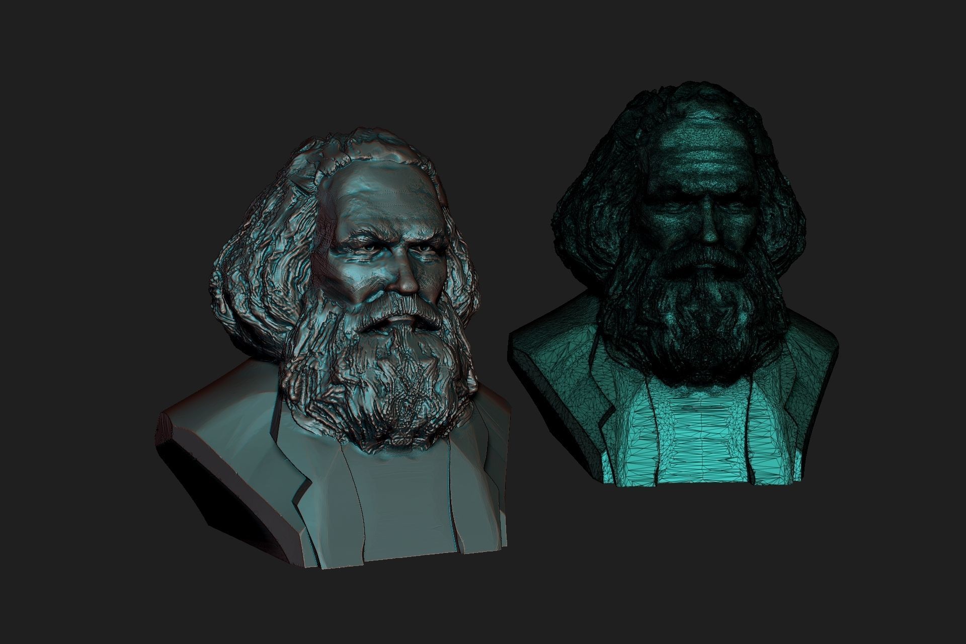 Karl Marx 3D model 3D printable | CGTrader