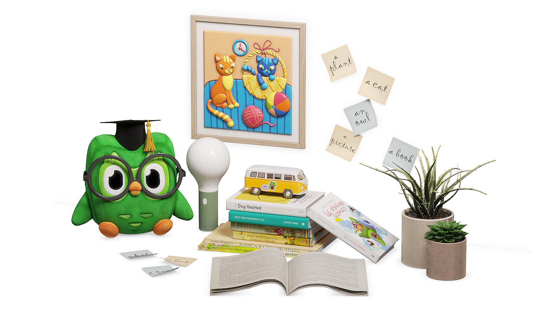 Decor Set English lesson 3D model | CGTrader