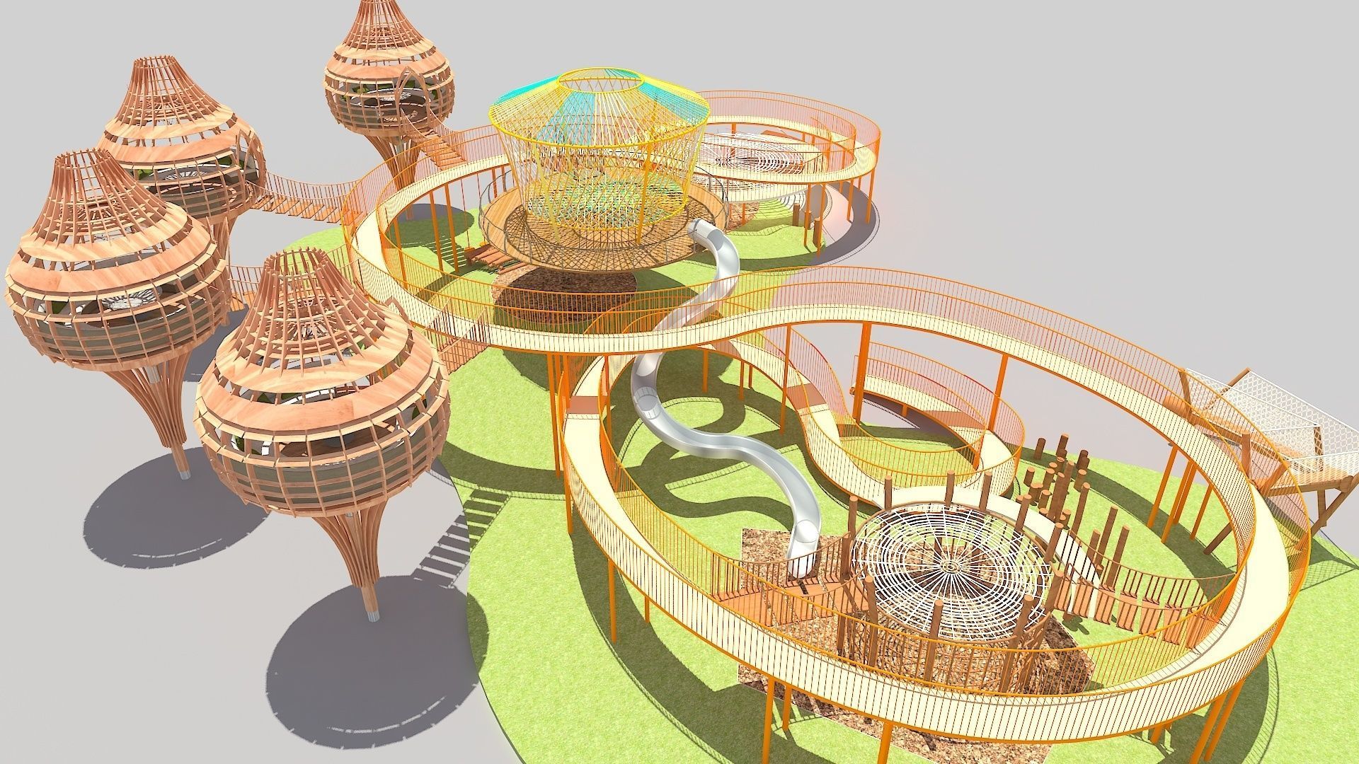 Space Island Playground 3D model | CGTrader